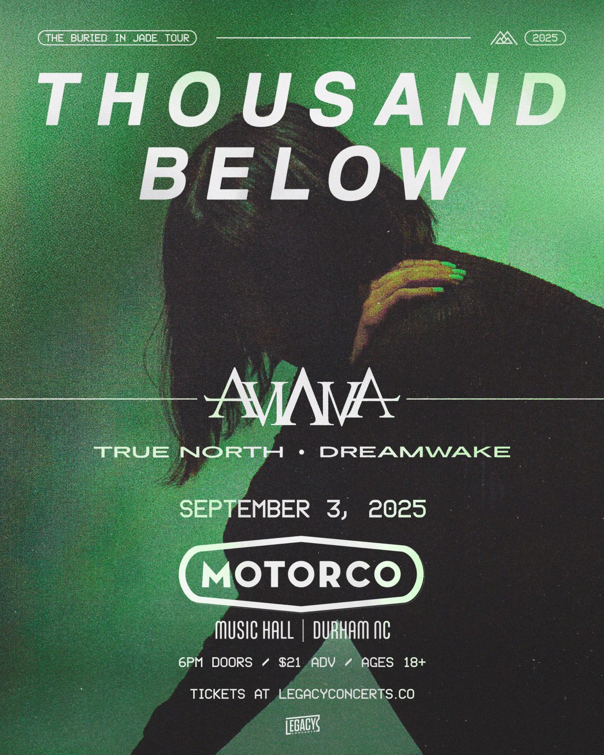 THOUSAND BELOW : BURIED IN JADE TOUR – Motorco Music Hall