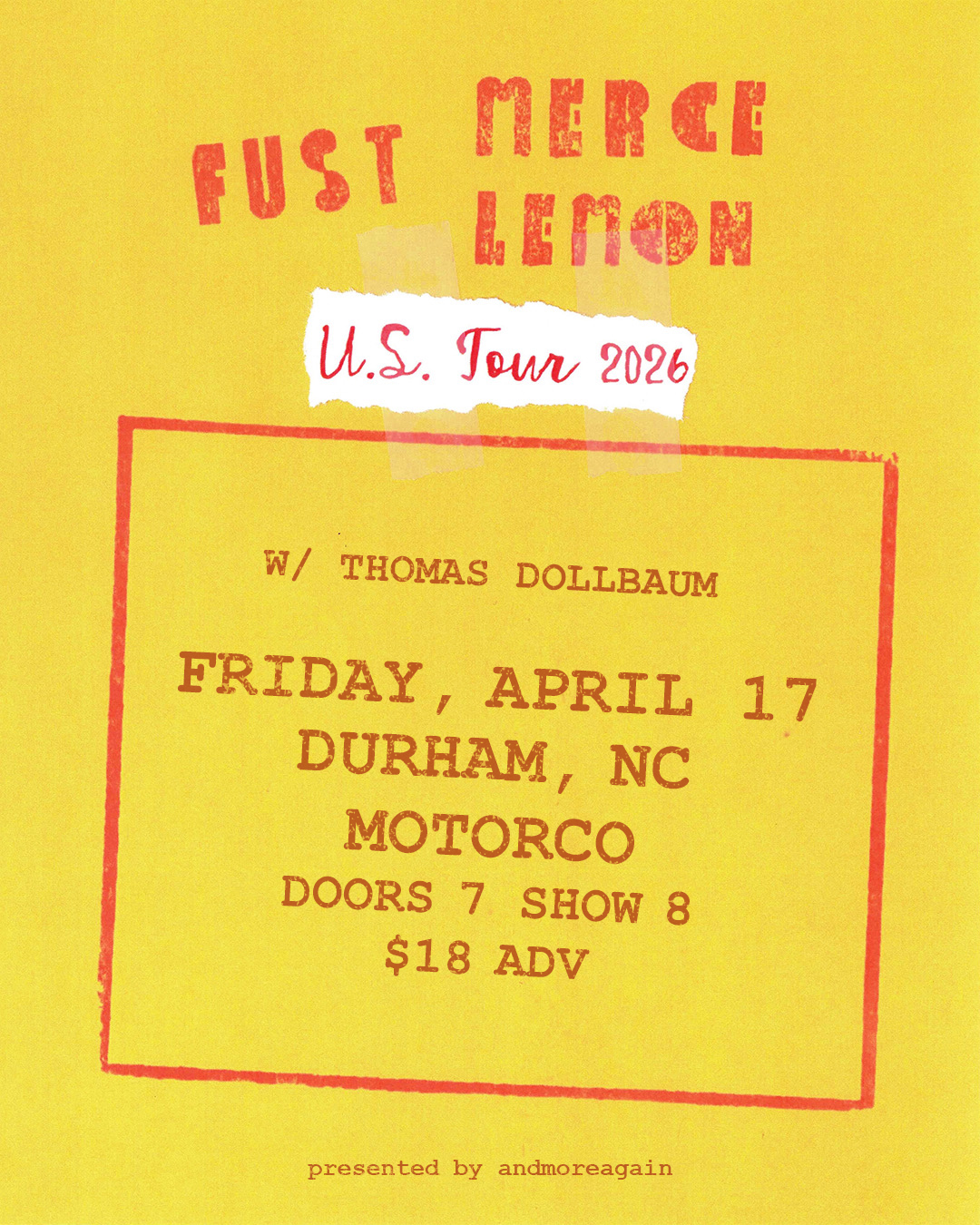 FUST / MERCE LEMON – Motorco Music Hall